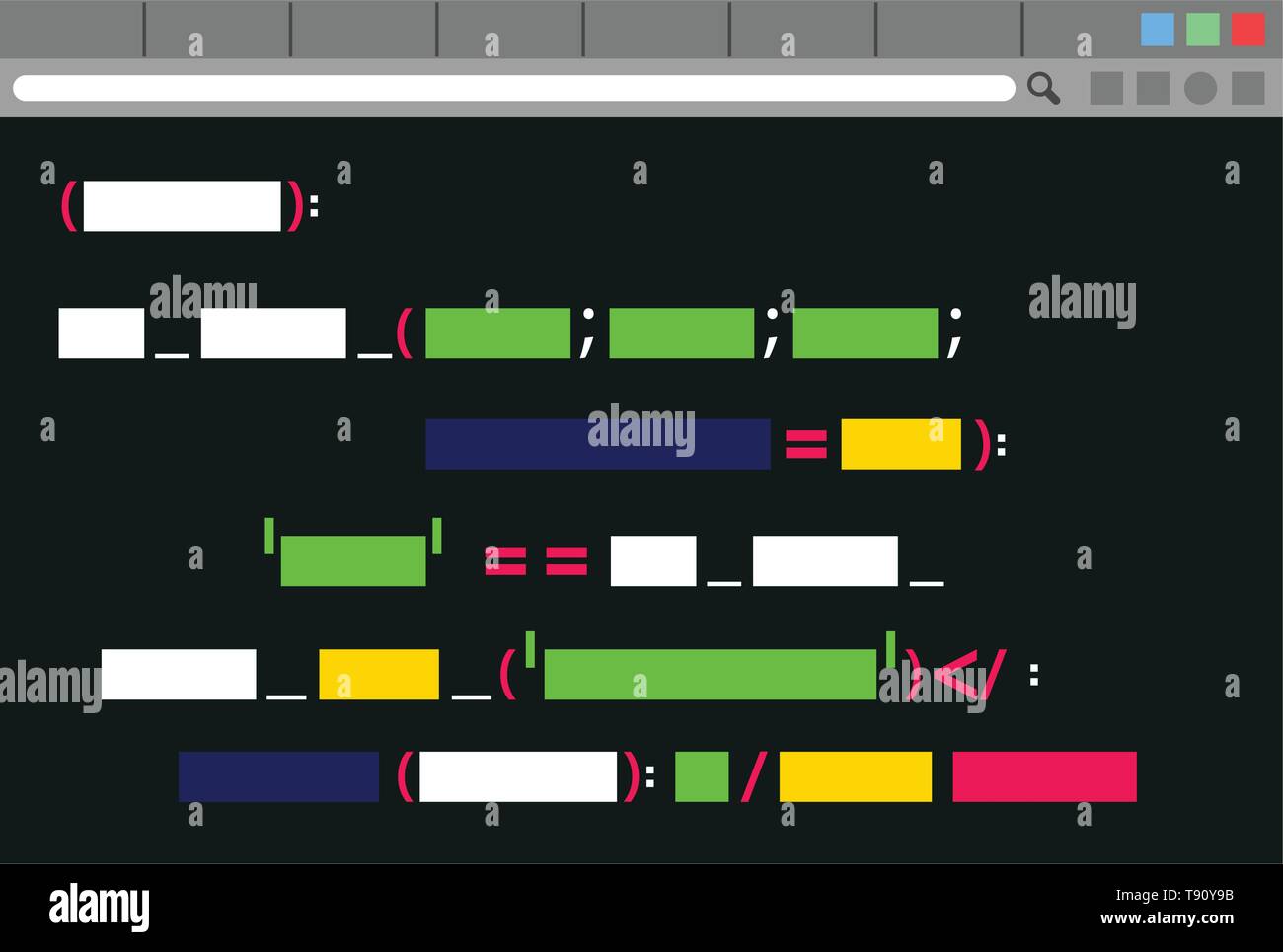 Programming code on a browser window Stock Vector Image & Art - Alamy Programming code on a browser window Stock Vector Image & Art - Alamy
