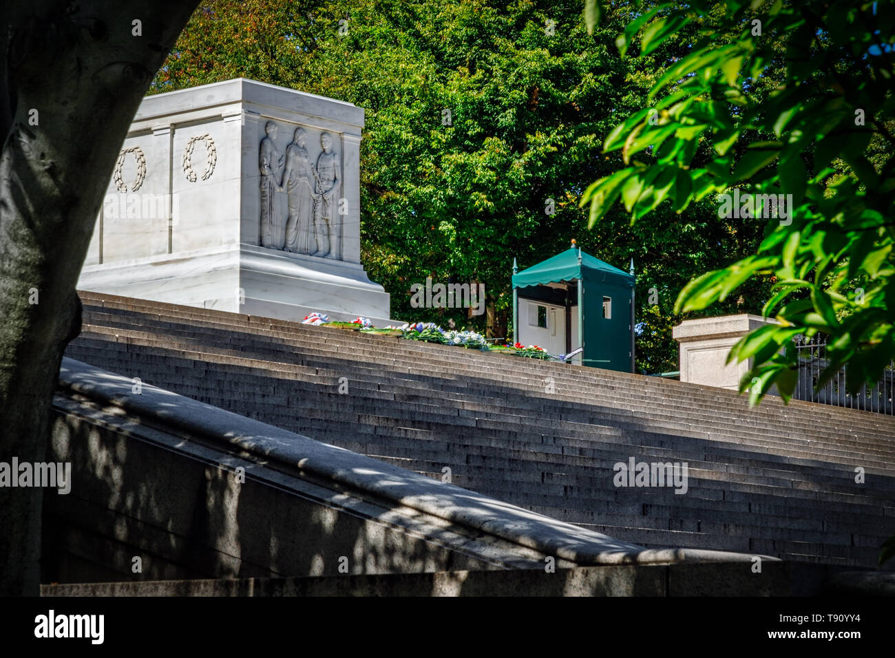 The Tomb of the Unknown Soldier at Arlington National Cemetery Stock ...
