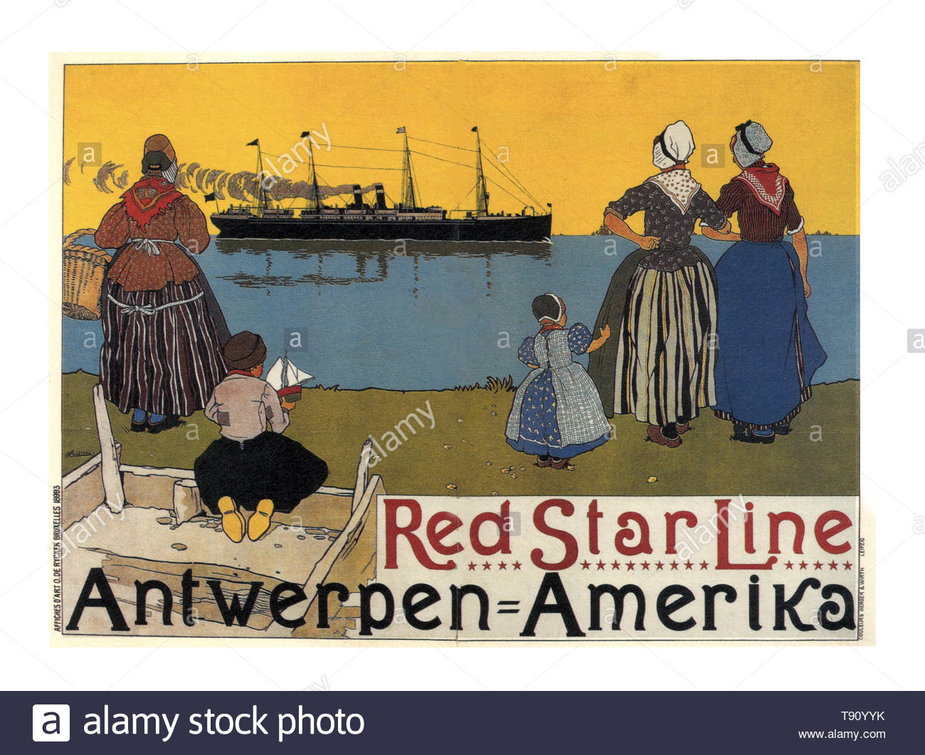 Red Star Line Poster Stock Photos & Red Star Line Poster Stock Images ...
