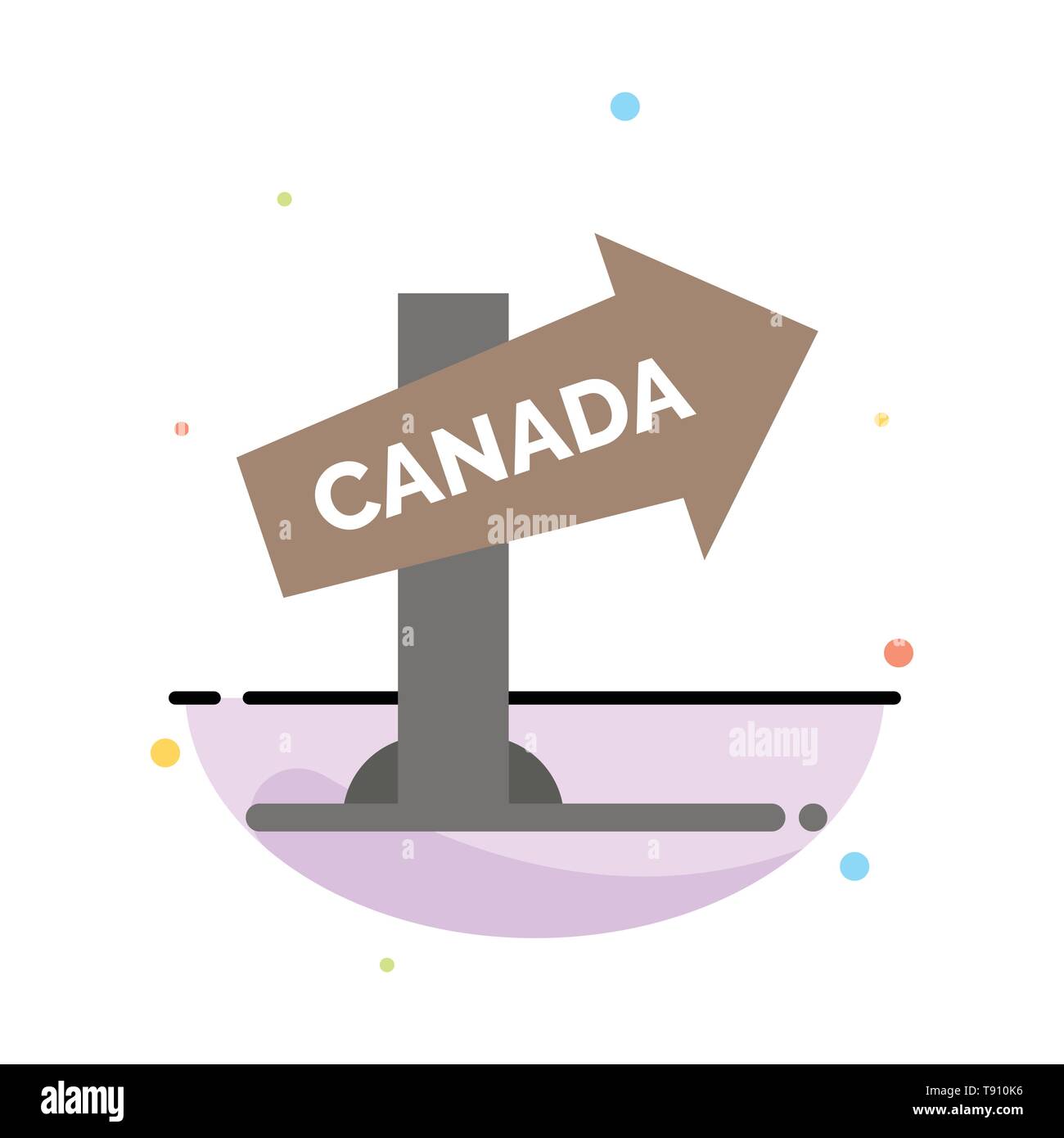 Canada globe location flag hi-res stock photography and images - Alamy
