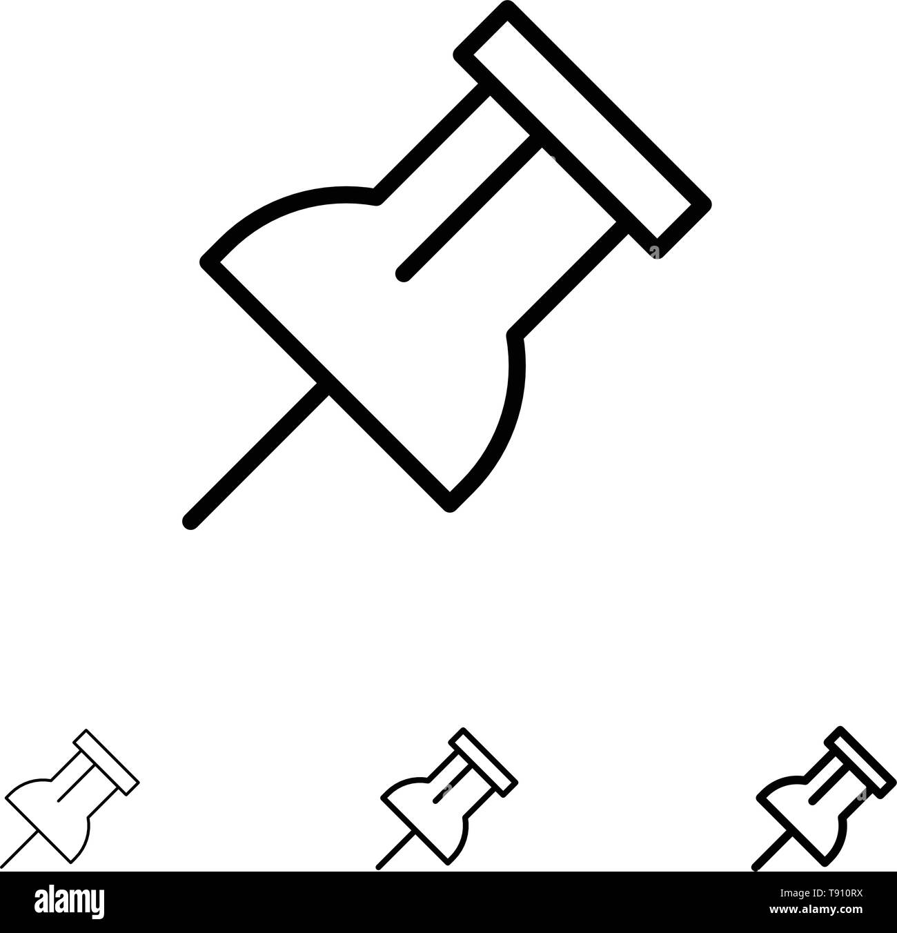 Push Pin Clipart Black And White