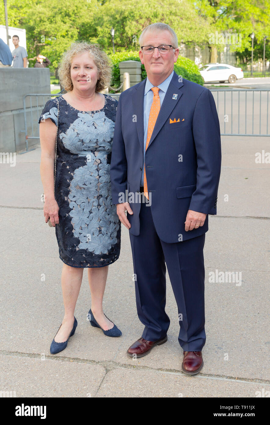 New York, NY - May 15, 2019: Guest and Doug Phelps arrive at the Statue ...