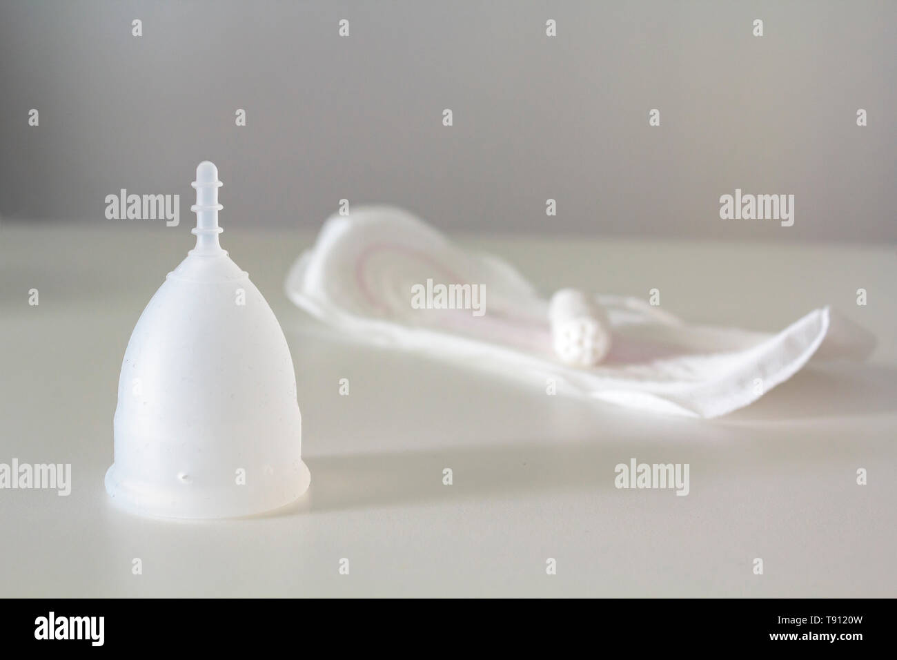 Reusable menstrual cup, disposable pad and disposable tampon. Menstrual ...