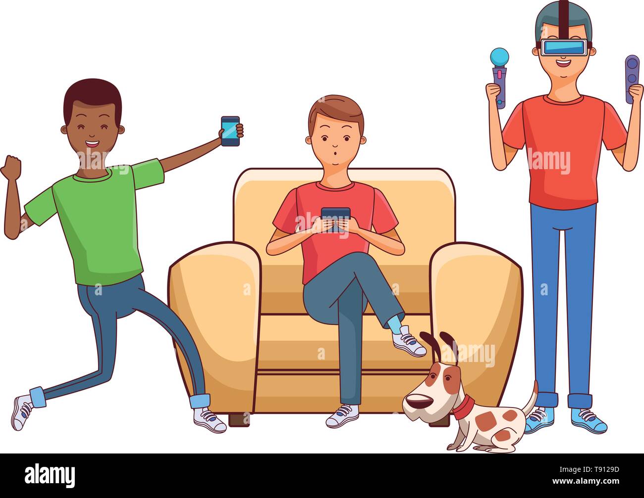 Millennial people gaming party Stock Vector Image & Art - Alamy
