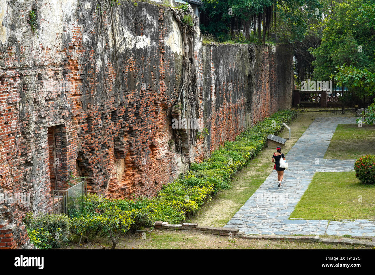 Anping Old Fort in Tainan, Taiwan. Anping Fort is built on the ...