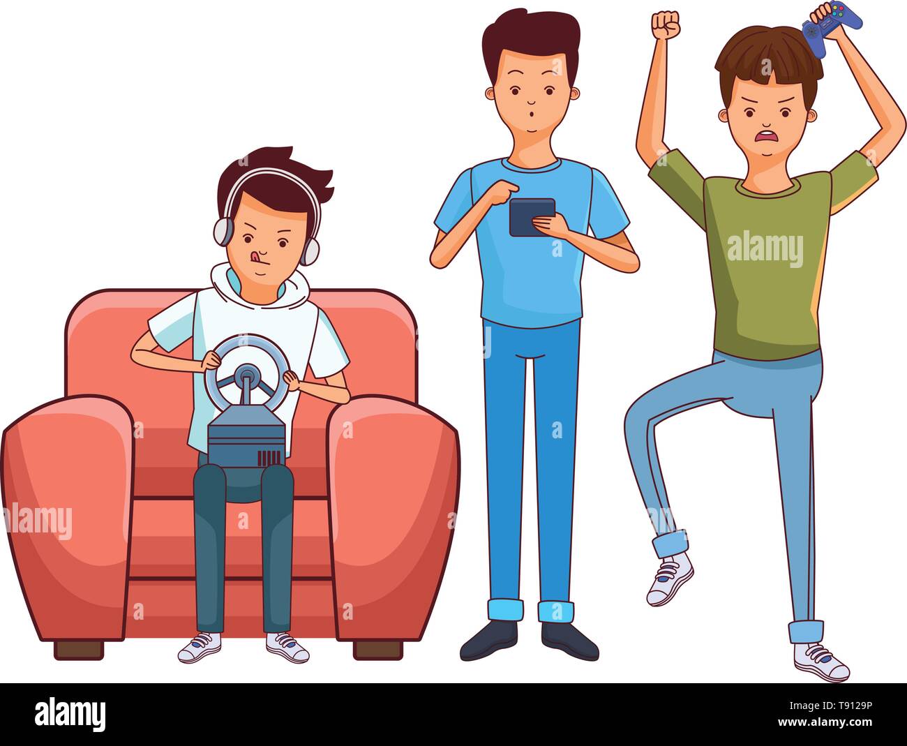 Millennial people gaming party Stock Vector Image & Art - Alamy