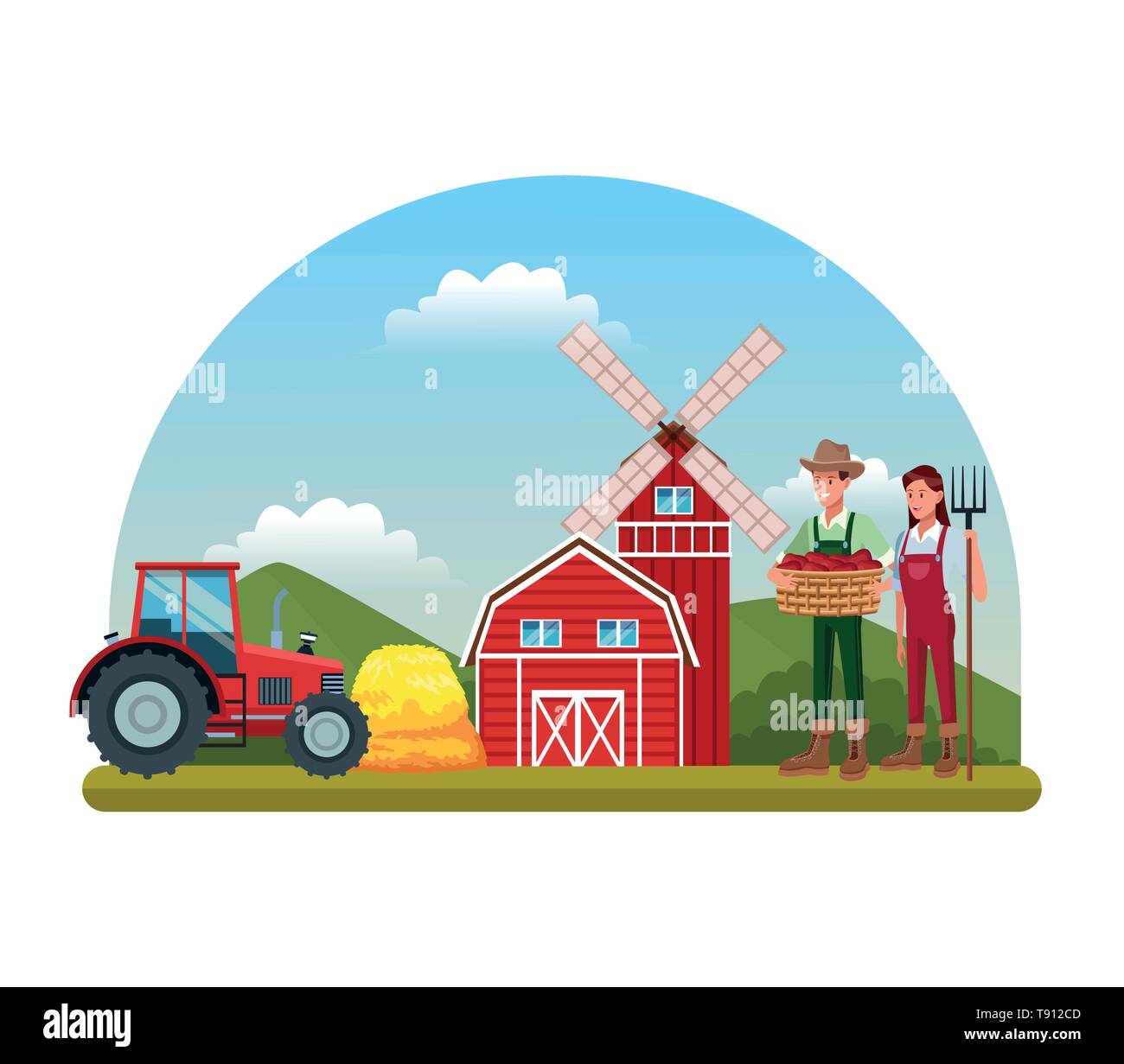 Farm rural cartoons Stock Vector Image & Art - Alamy