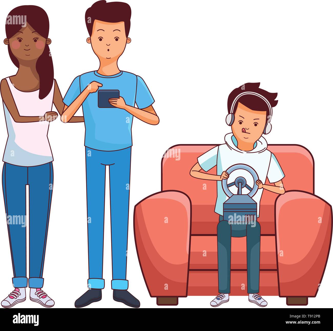 Millennial people gaming party Stock Vector Image & Art - Alamy
