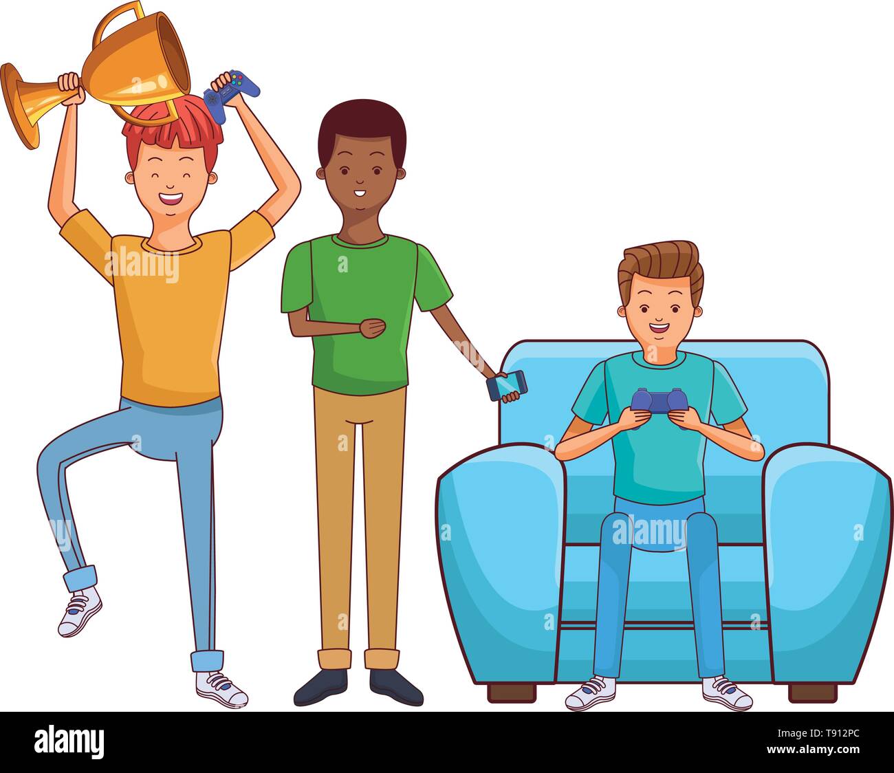 Millennial people gaming party Stock Vector Image & Art - Alamy