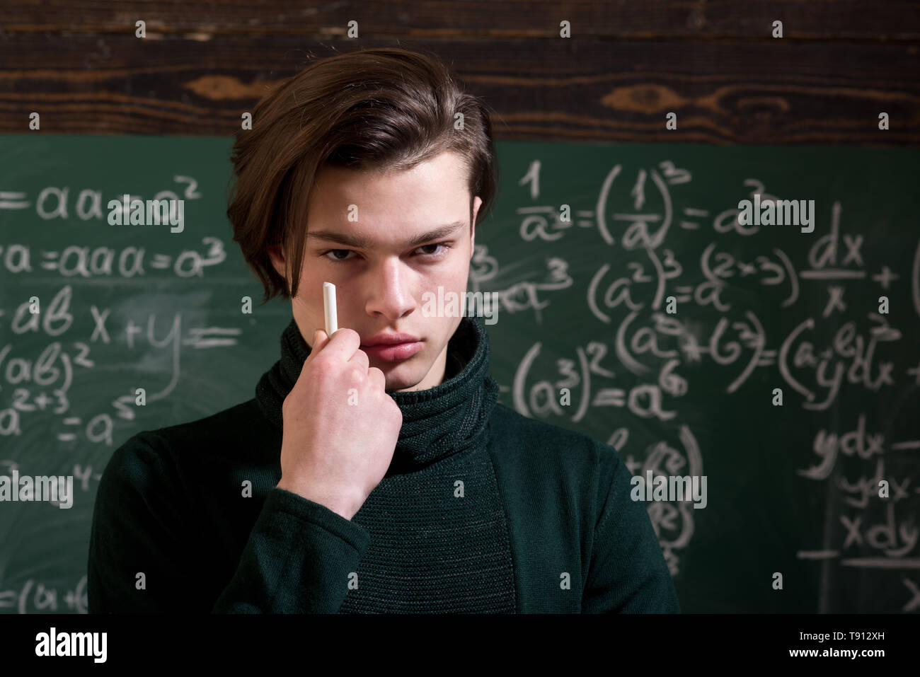Student Studying Hard Exam. Students with books preparing to exam in ...