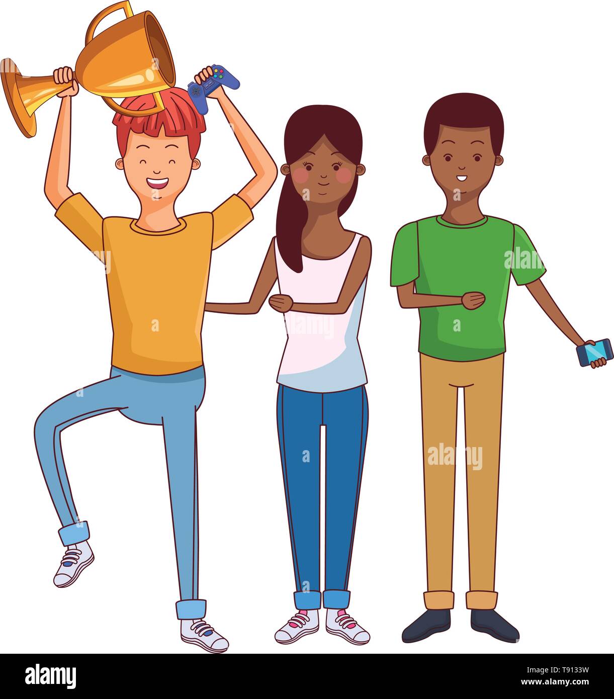 Millennial people gaming party Stock Vector Image & Art - Alamy