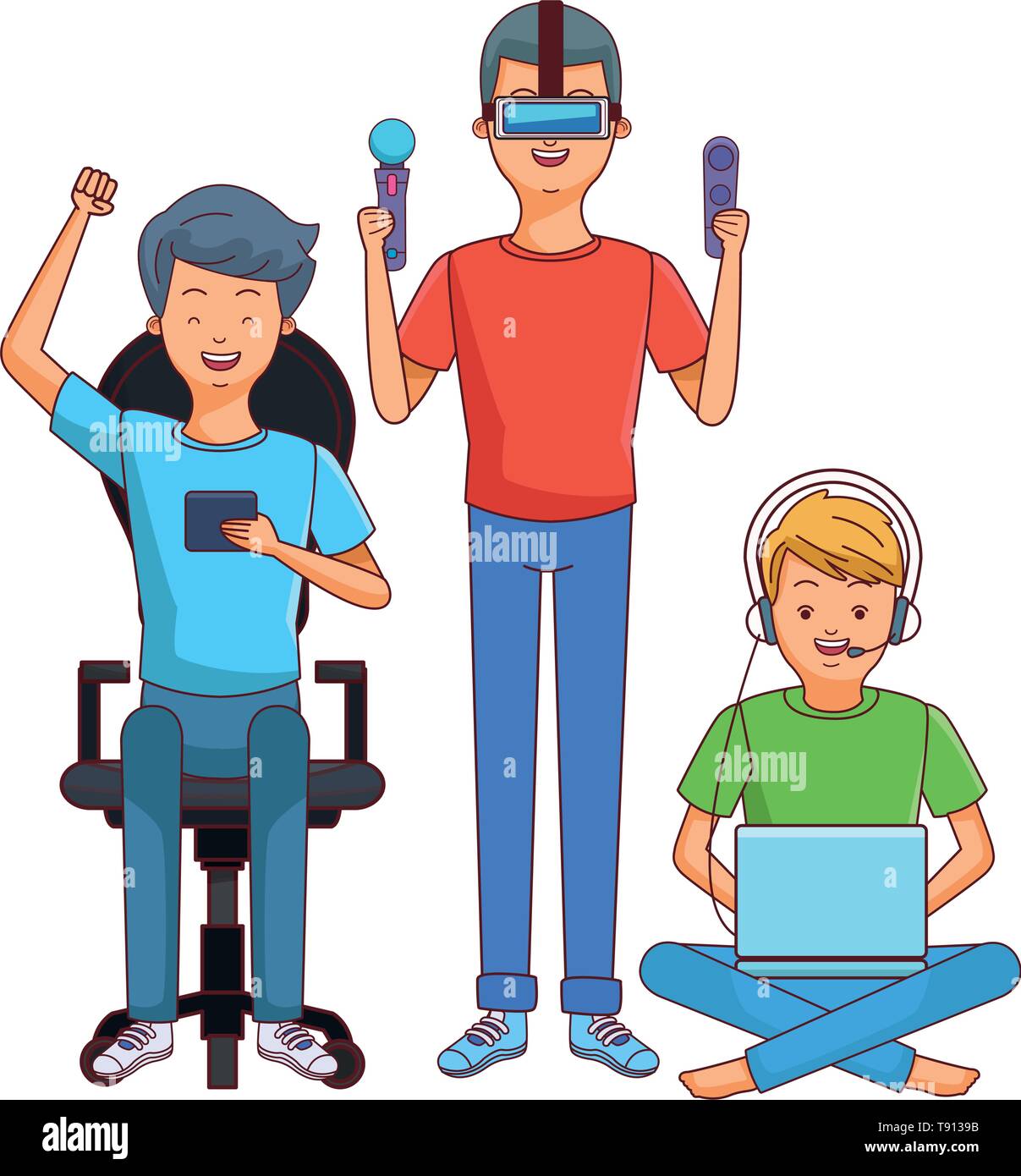 Millennial people gaming party Stock Vector Image & Art - Alamy