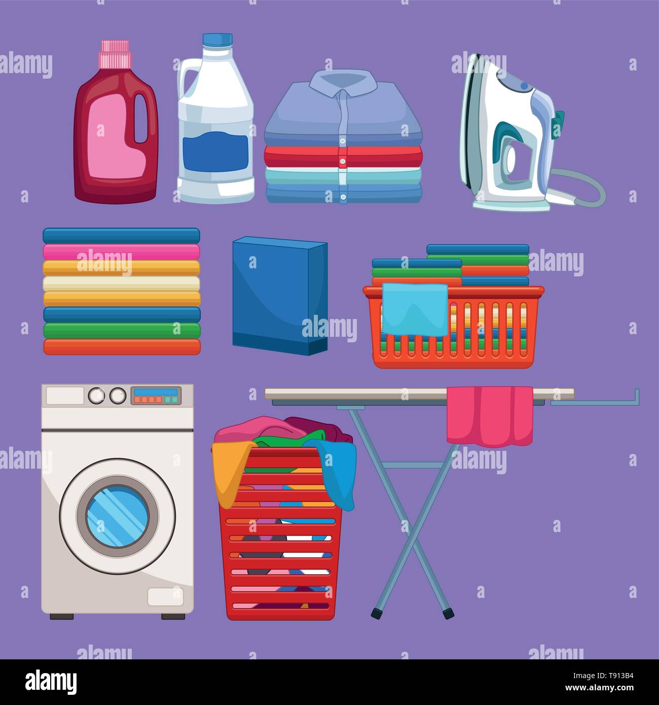 housekeeping and cleaning kit supplies Stock Vector Image & Art - Alamy