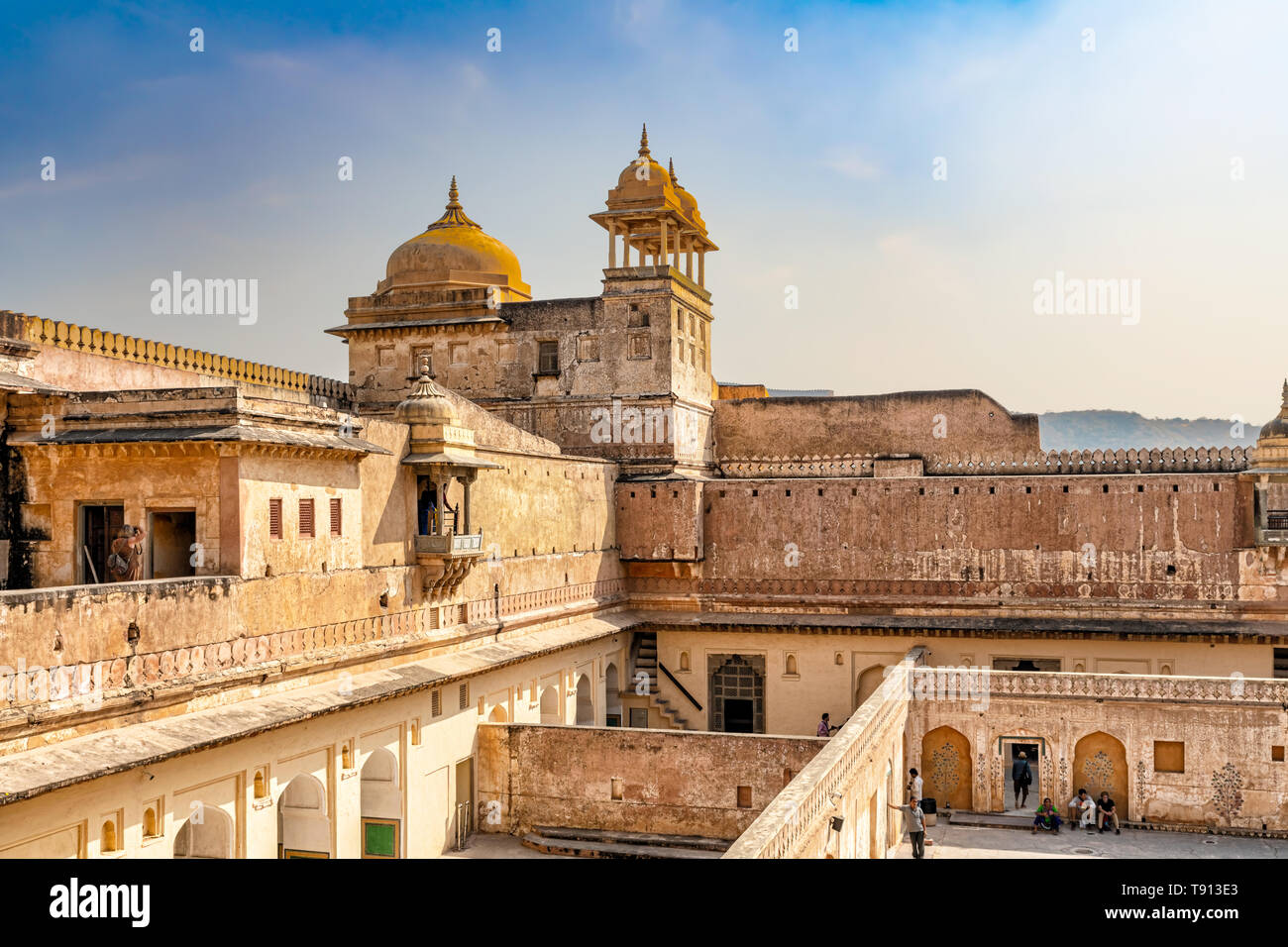 Amer, India - Nov 17, 2018: Tourists visiting Amber Fort located in ...