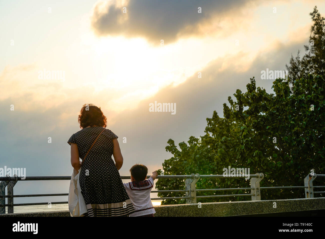Sunset Platform, a famous scenic spots in Tainan, Taiwan Stock Photo ...