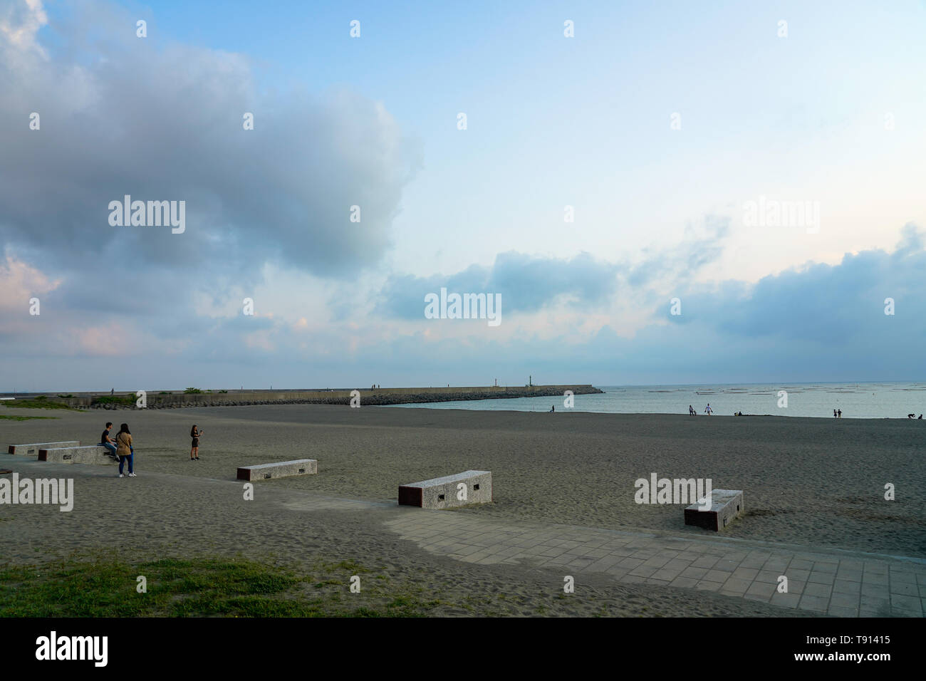 Sunset Platform, a famous scenic spots in Tainan, Taiwan Stock Photo ...