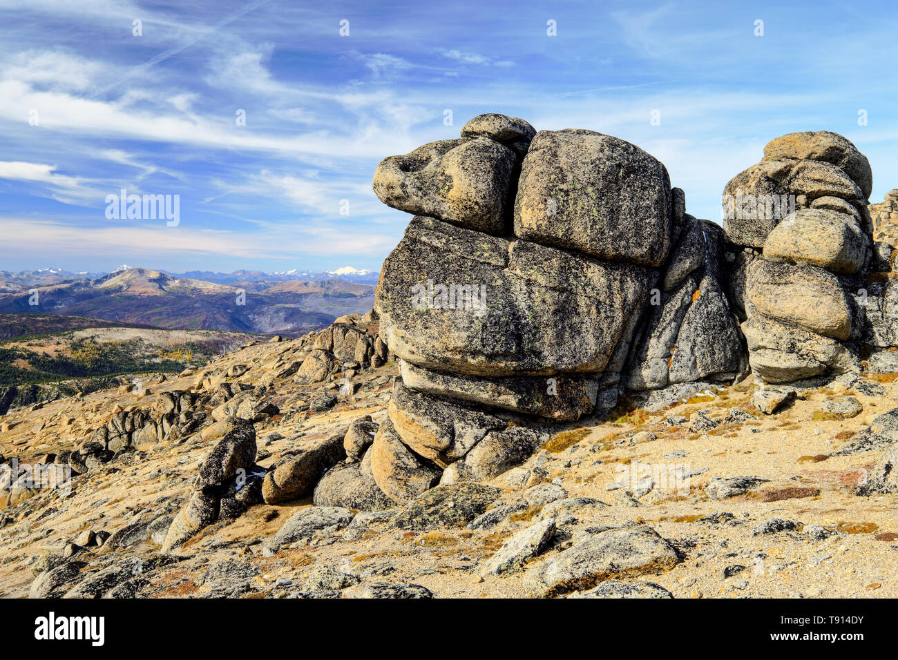 Large boulders at Cathedral provincial park in British Columbia, Canada ...