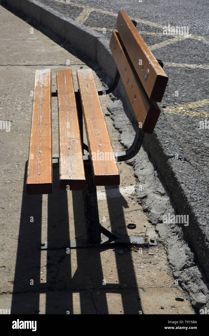 Vourkari Kea Island Greece Bench Stock Photo - Alamy
