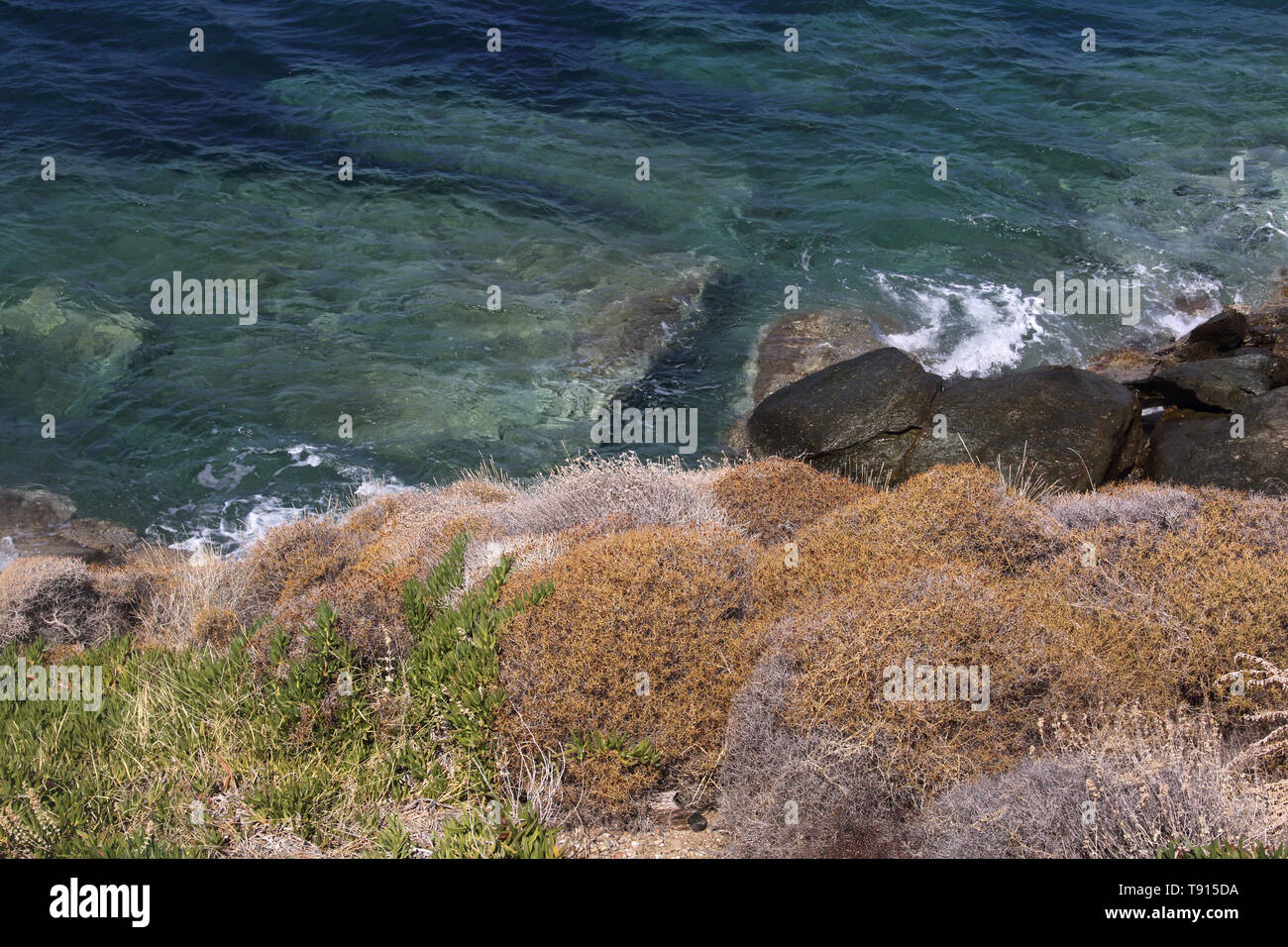 Port Korissia Kea Island Greece Seashore Stock Photo - Alamy