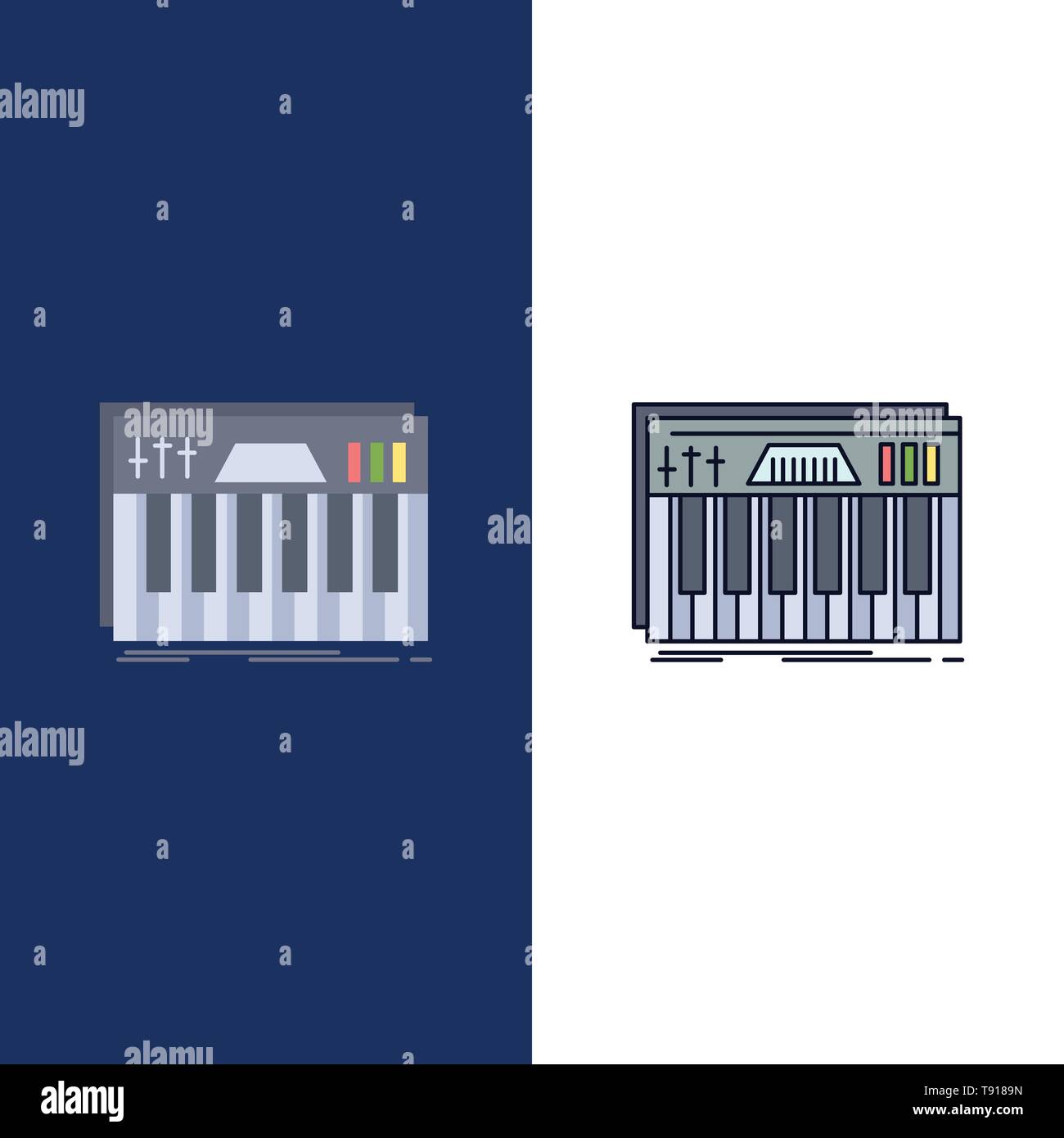 Digital piano keys Stock Vector Images - Alamy