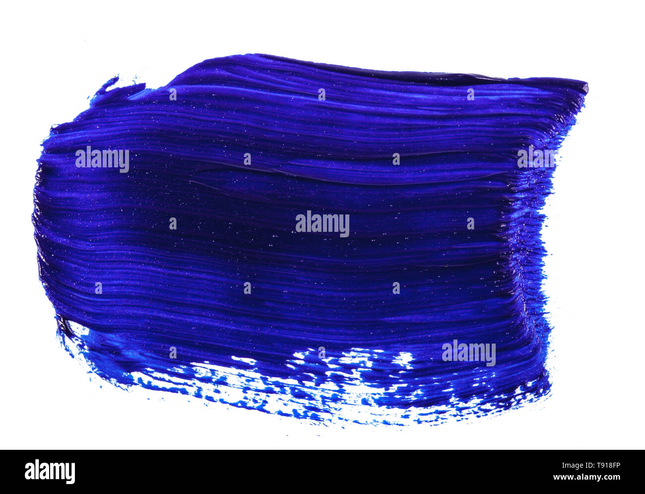 Stain of blue oil paint on white Stock Photo - Alamy