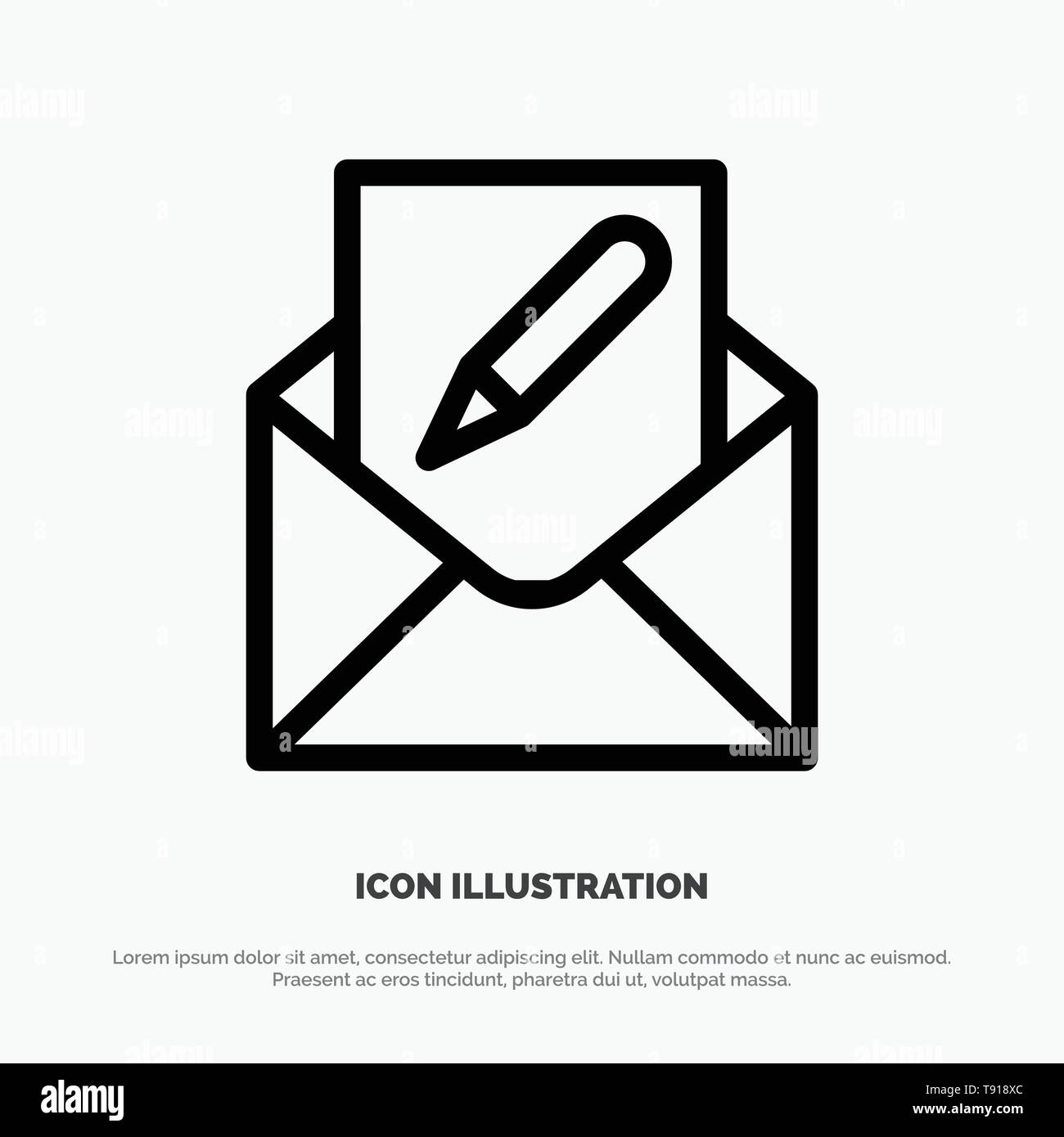 Compose, Edit, Email, Envelope, Mail Line Icon Vector Stock Vector ... Compose, Edit, Email, Envelope, Mail Line Icon Vector Stock Vector ...