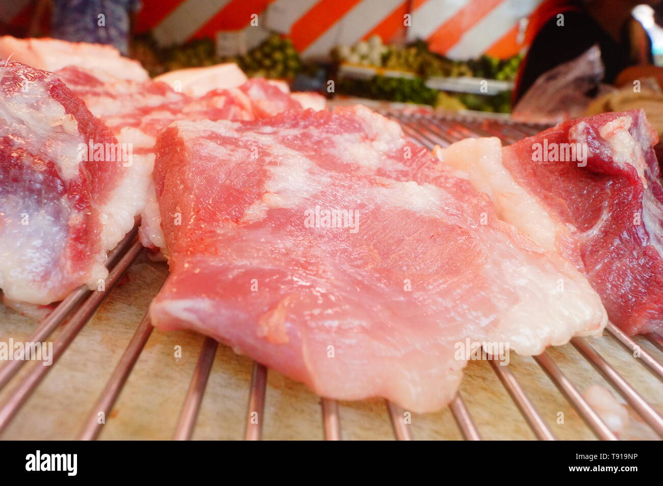 Selling fresh pork Stock Photo - Alamy