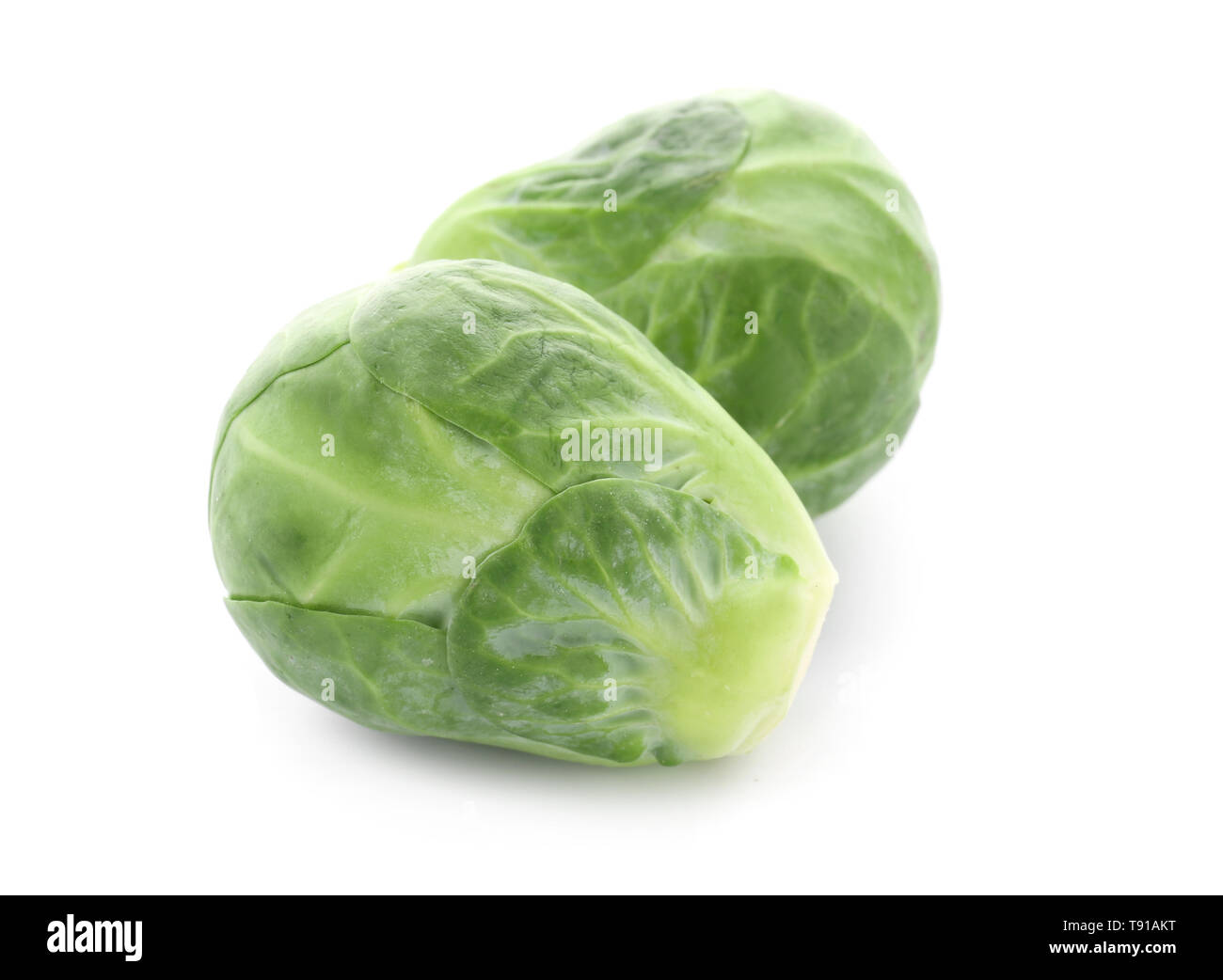 Fresh brussels sprouts on white background Stock Photo - Alamy
