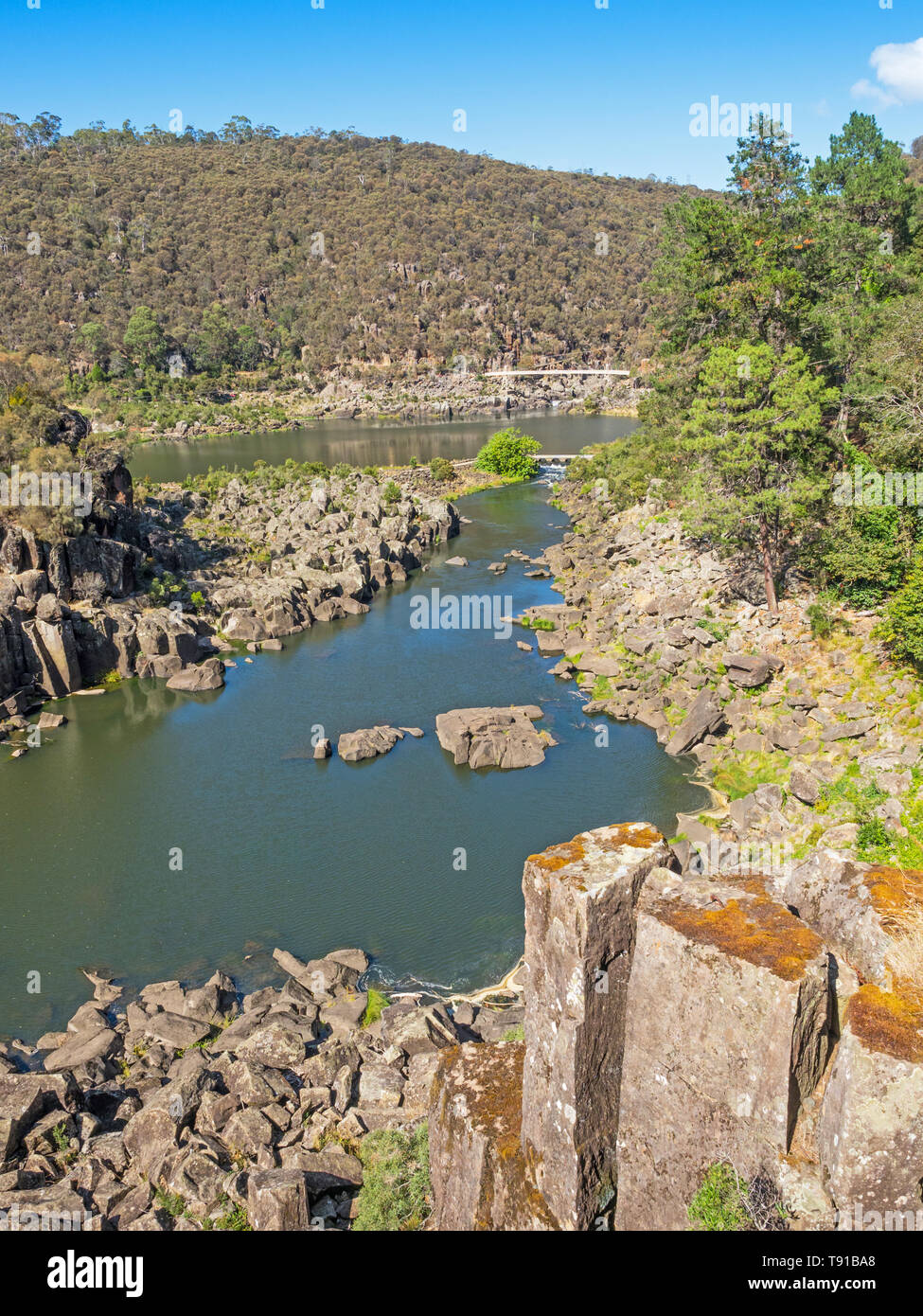 Cataract Gorge, in the lower section of the South Esk River in ...