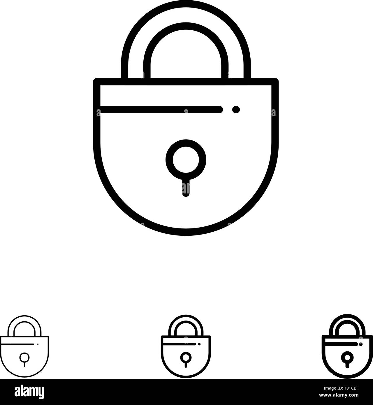 Locked secure key lock Black and White Stock Photos & Images - Alamy