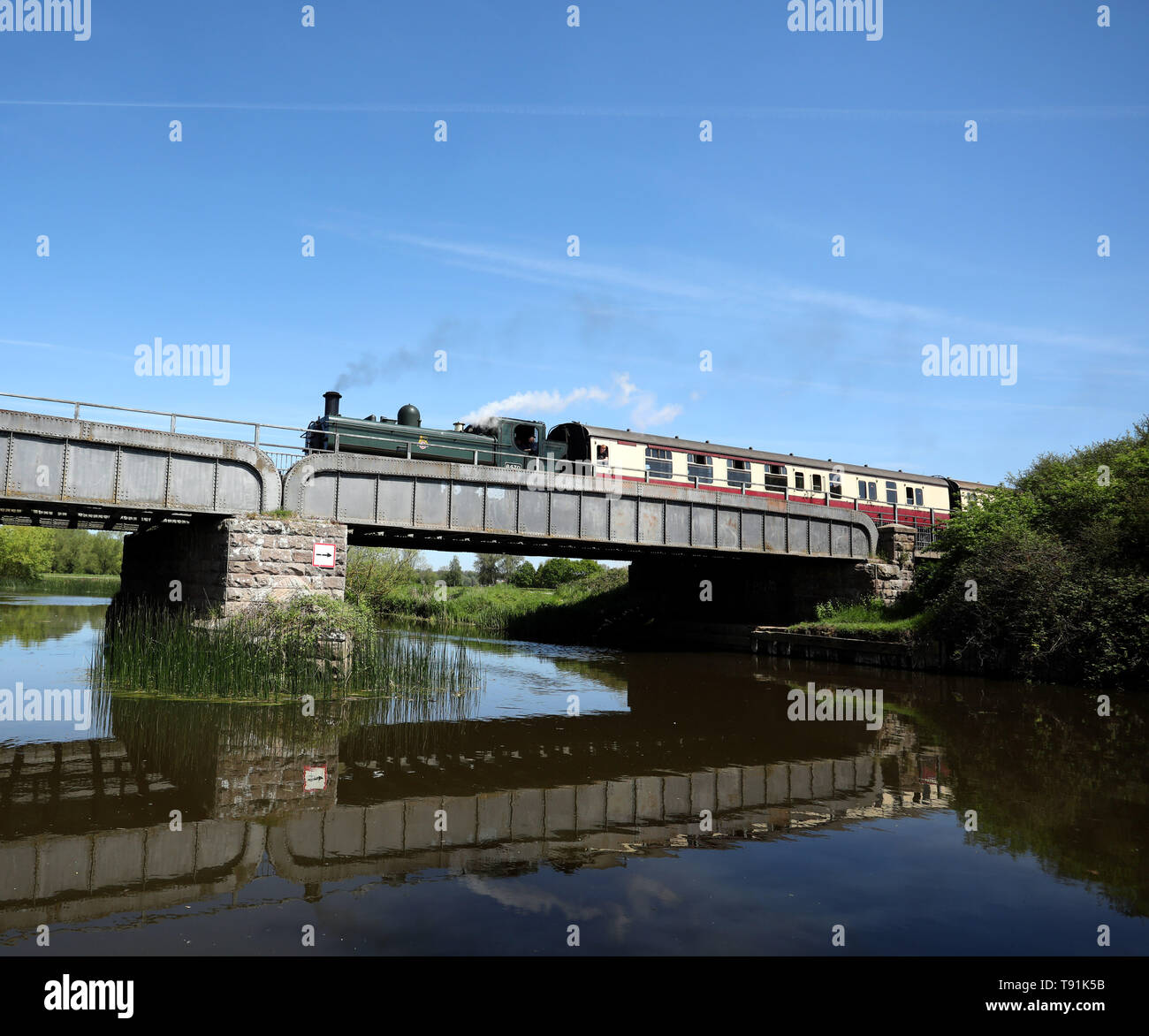 Peterborough, UK. 15th May, 2019. The 6430 Pannier Tank steam ...