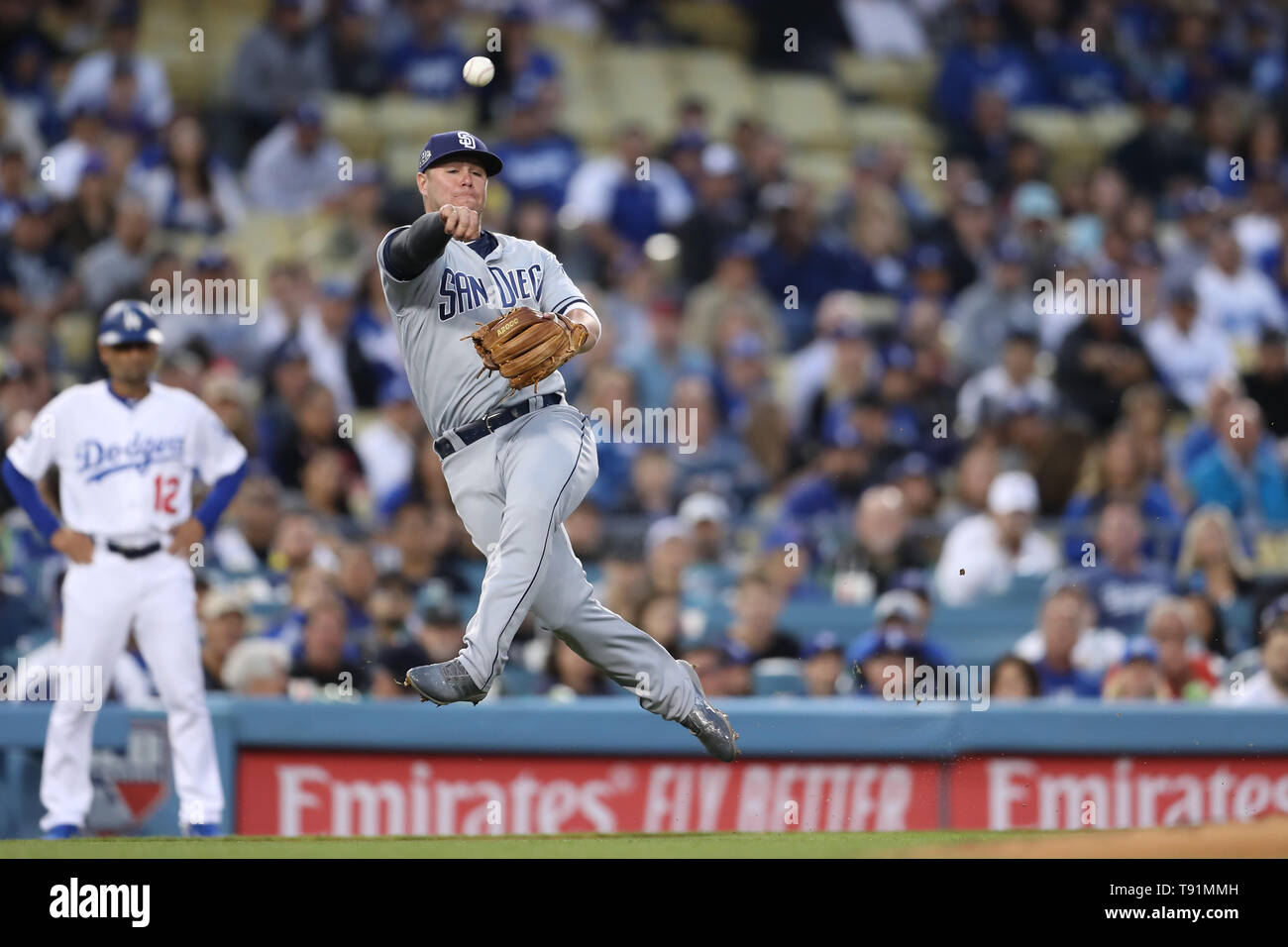 Los Angeles, CA, USA. 15th May, 2019. San Diego Padres third baseman Ty ...