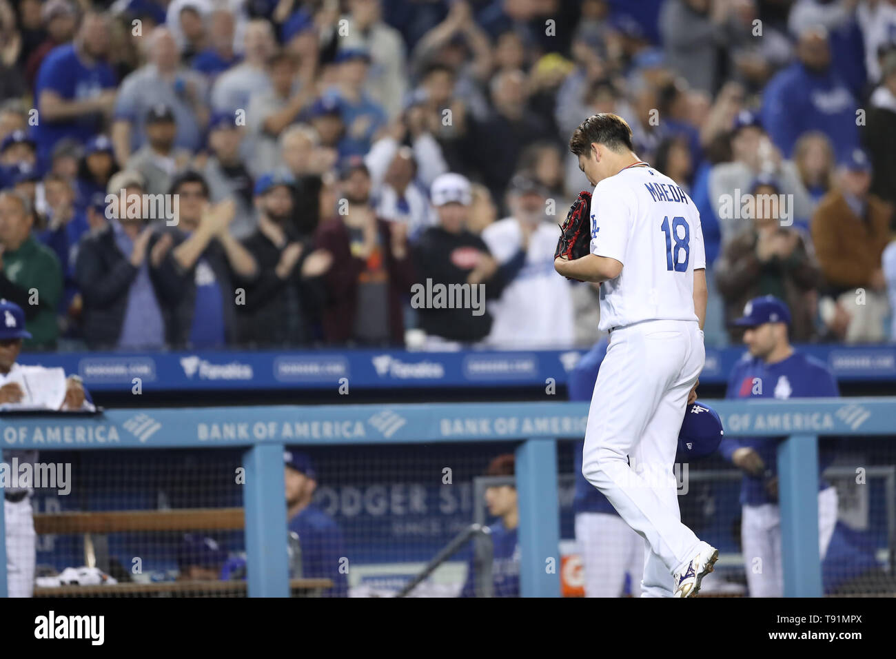 Los Angeles, CA, USA. 15th May, 2019. Los Angeles Dodgers starting ...
