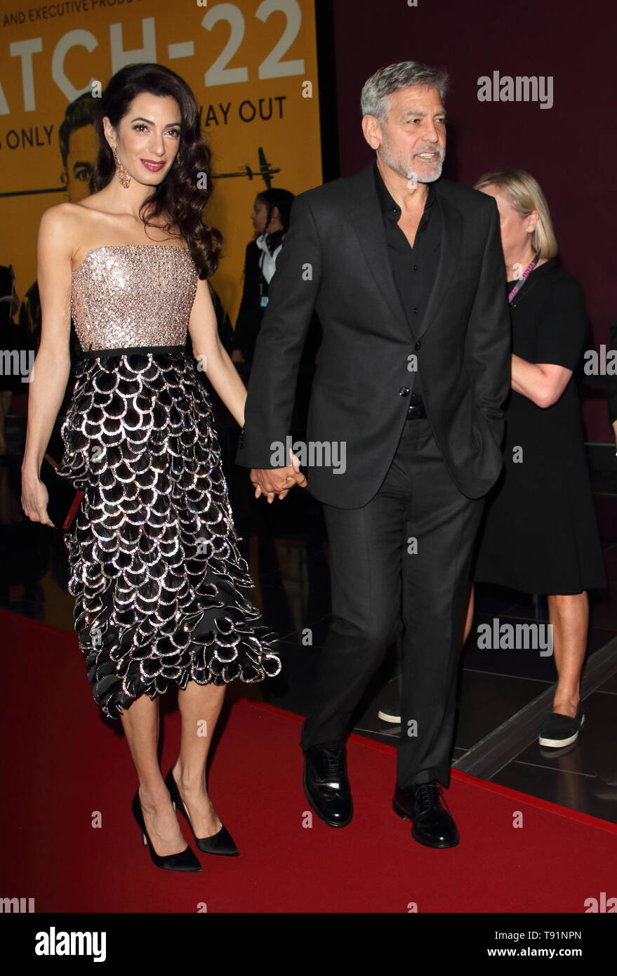 London, UK. 15th May, 2019. Amal Clooney and George Clooney attend the ...