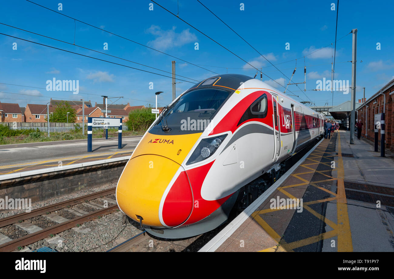 Grantham, Lincolnshire, UK. 16th May 2019. The first ever London North ...