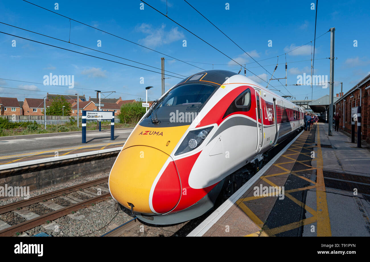 Grantham, Lincolnshire, UK. 16th May 2019. The first ever London North ...