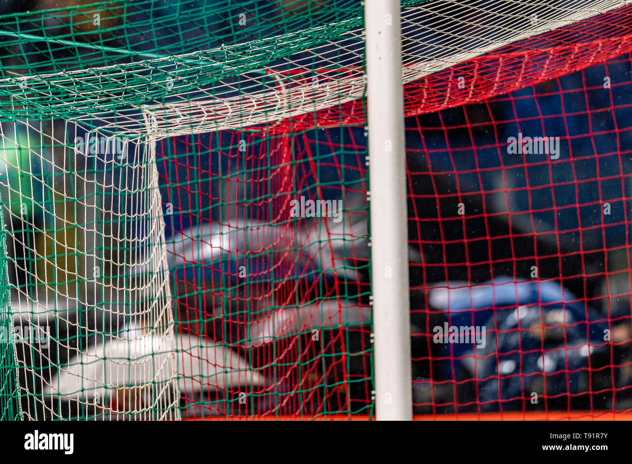Football net Tricolor during the Italian Italy Cup match between ...