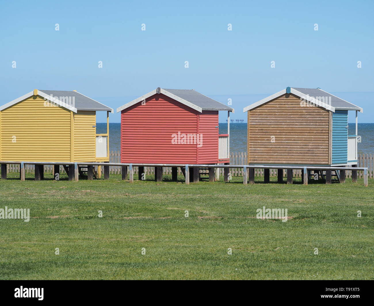 Leysdown beach huts hi-res stock photography and images - Alamy