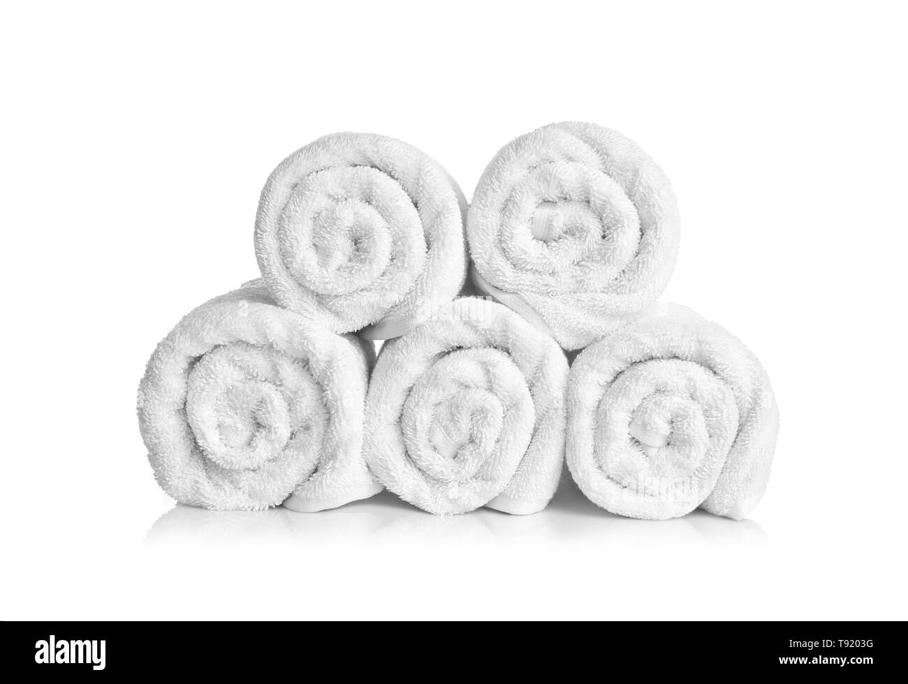 White Towels Rolled