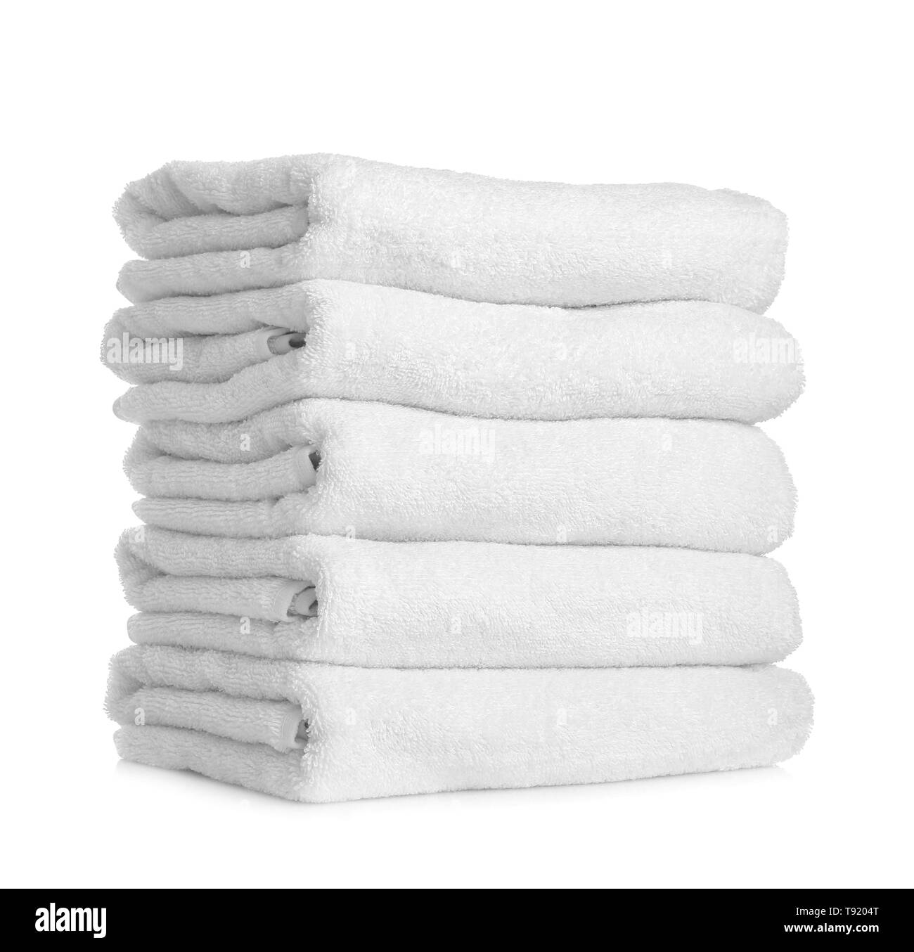 Stacked bath towels Black and White Stock Photos & Images - Alamy