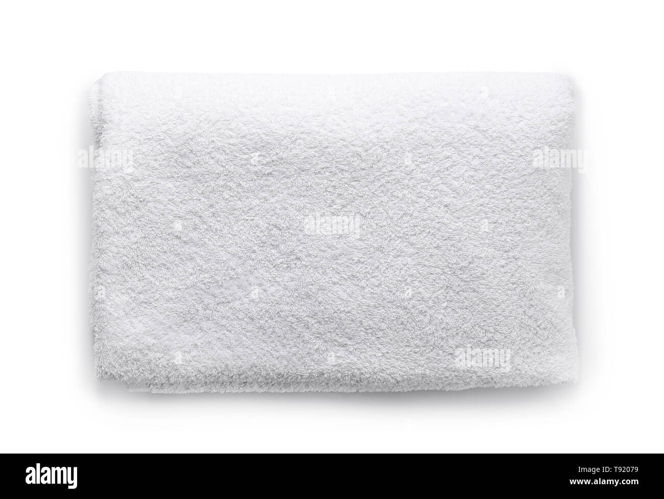 Clean soft towel on white background Stock Photo - Alamy