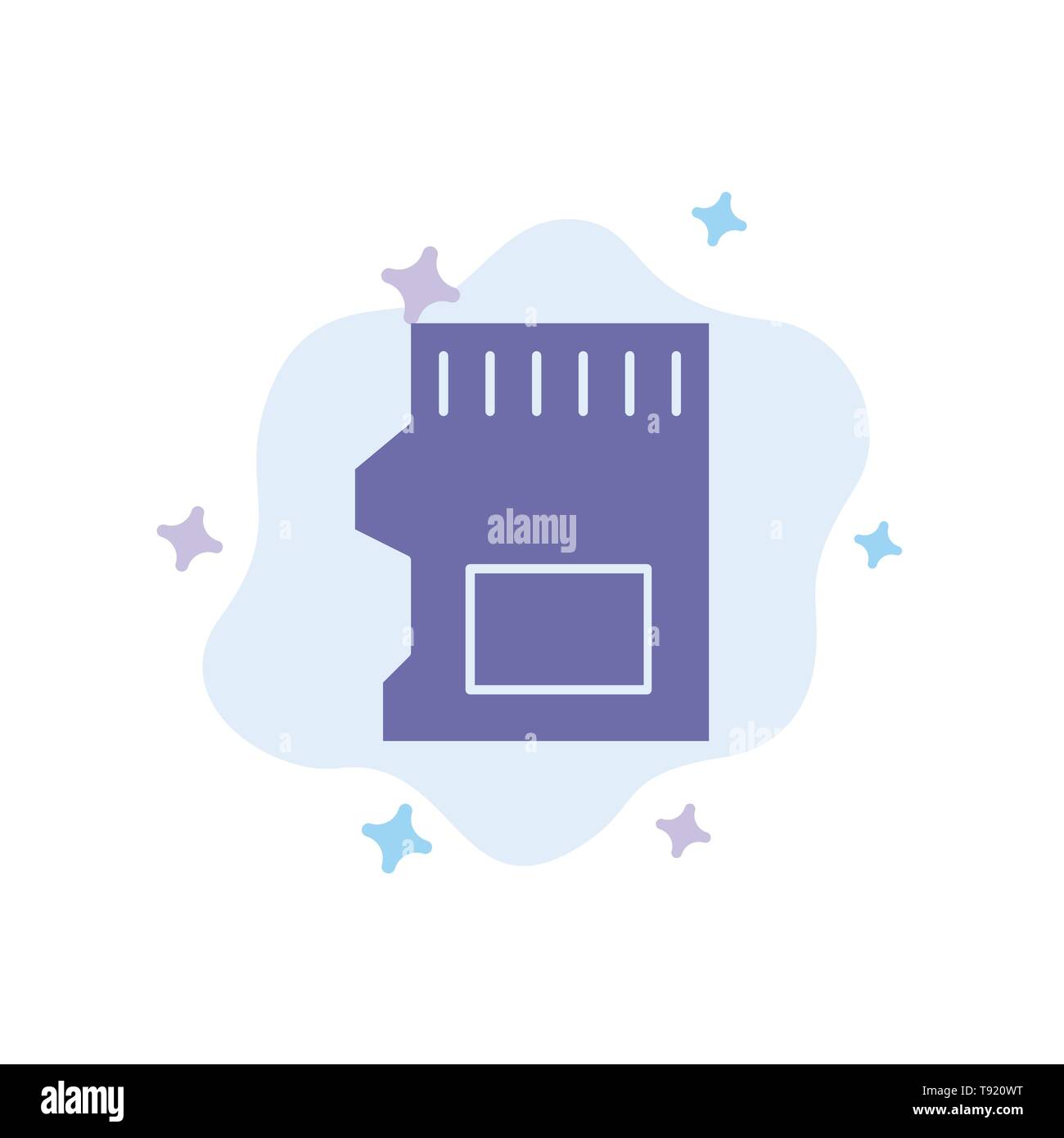 SD Card, SD, Storage, Data Blue Icon on Abstract Cloud Background Stock ...