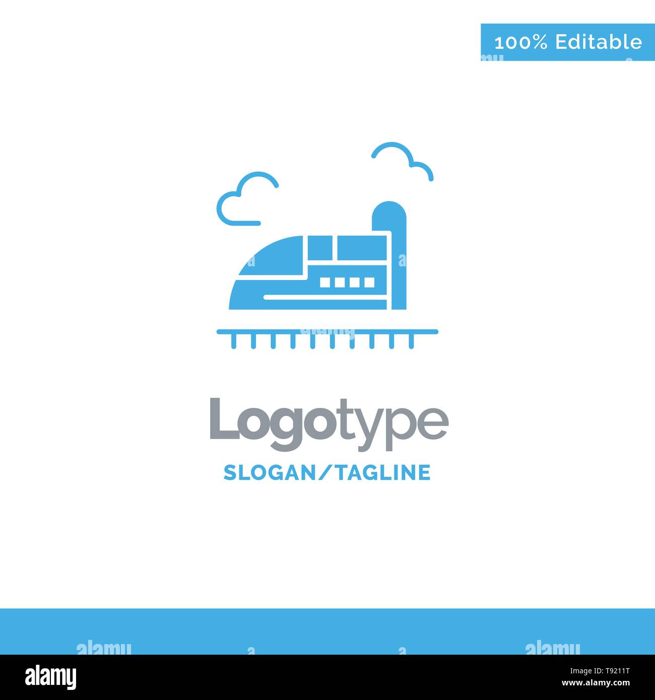 Blue Train Logo Stock Vector Images - Alamy