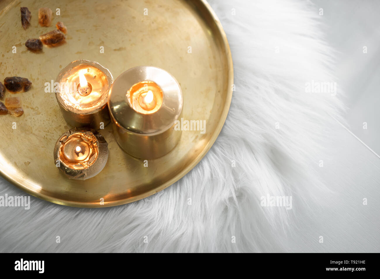 Tray candles glow hi-res stock photography and images - Alamy