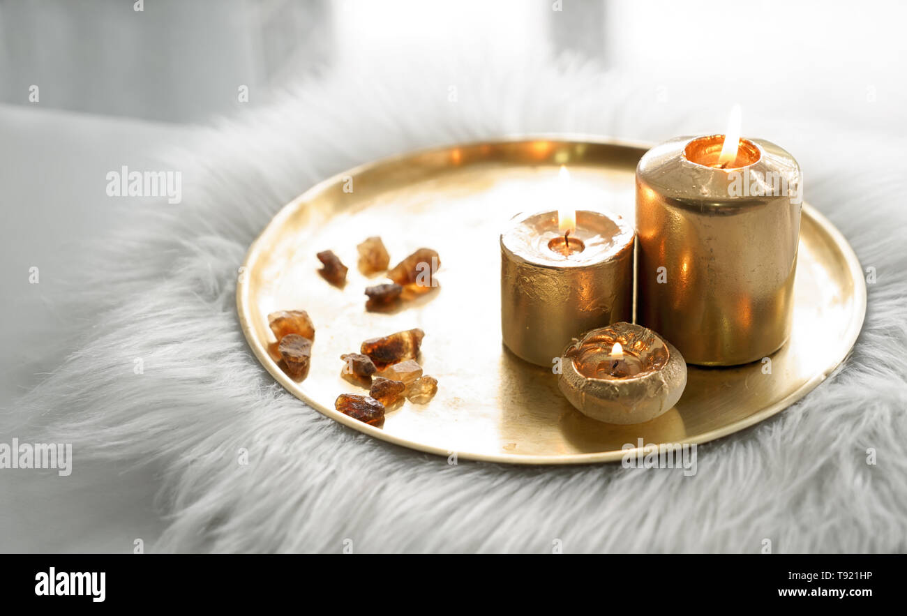 Tray candles glow hi-res stock photography and images - Alamy