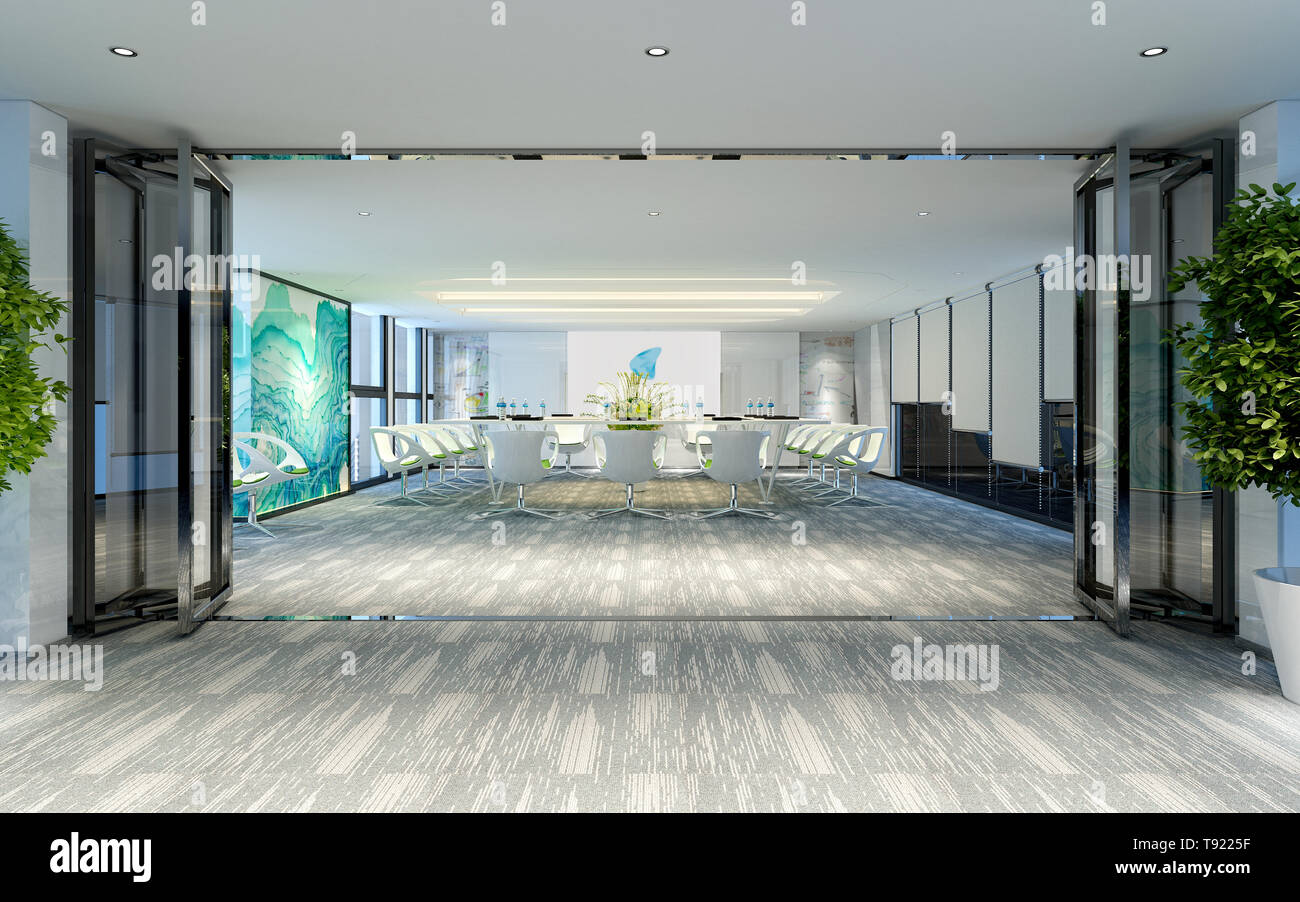 Modern office room background hi-res stock photography and images - Alamy