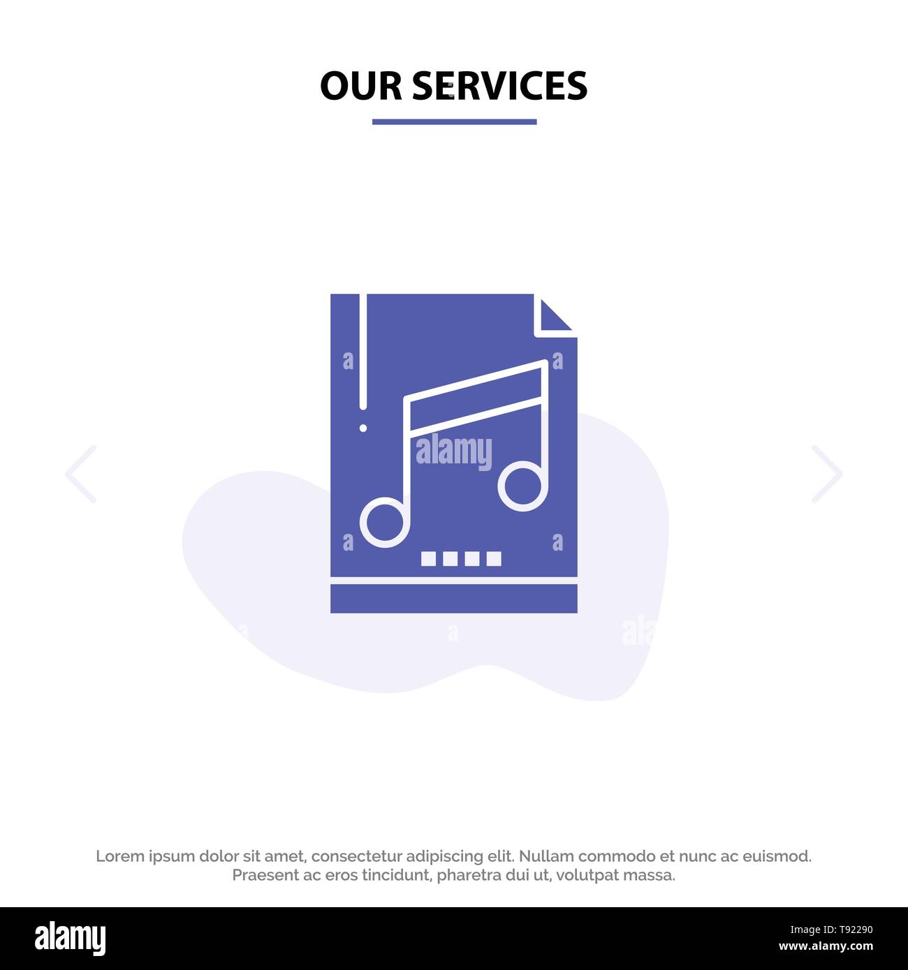 Our Services Audio, Computer, File, Mp3, Sample Solid Glyph Icon Web ...