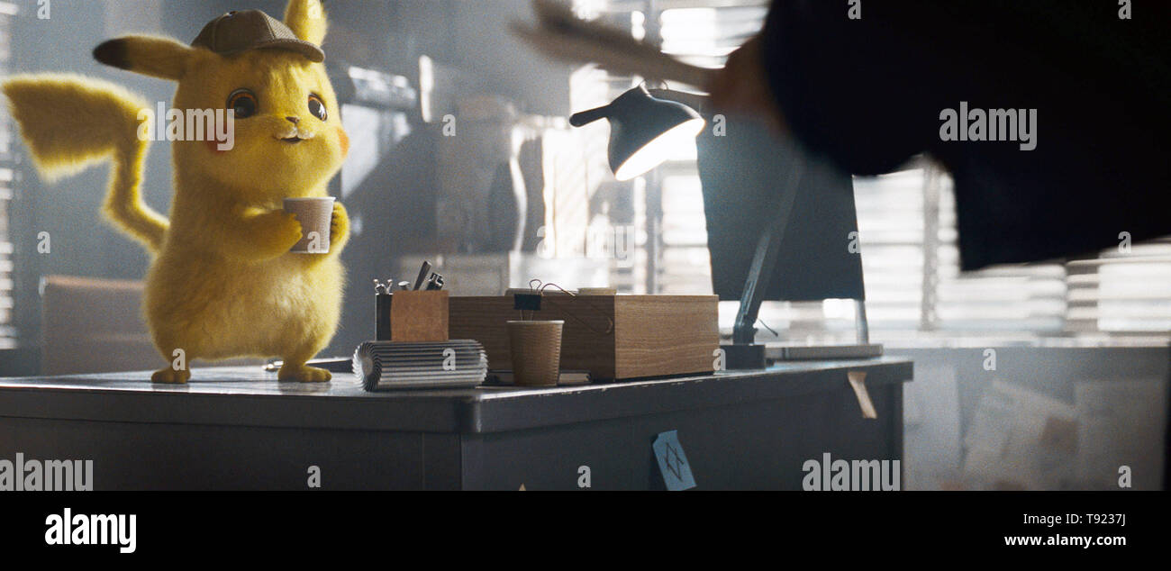 POKEMON DETECTIVE PIKACHU, Detective Pikachu (voice: Ryan Reynolds ...