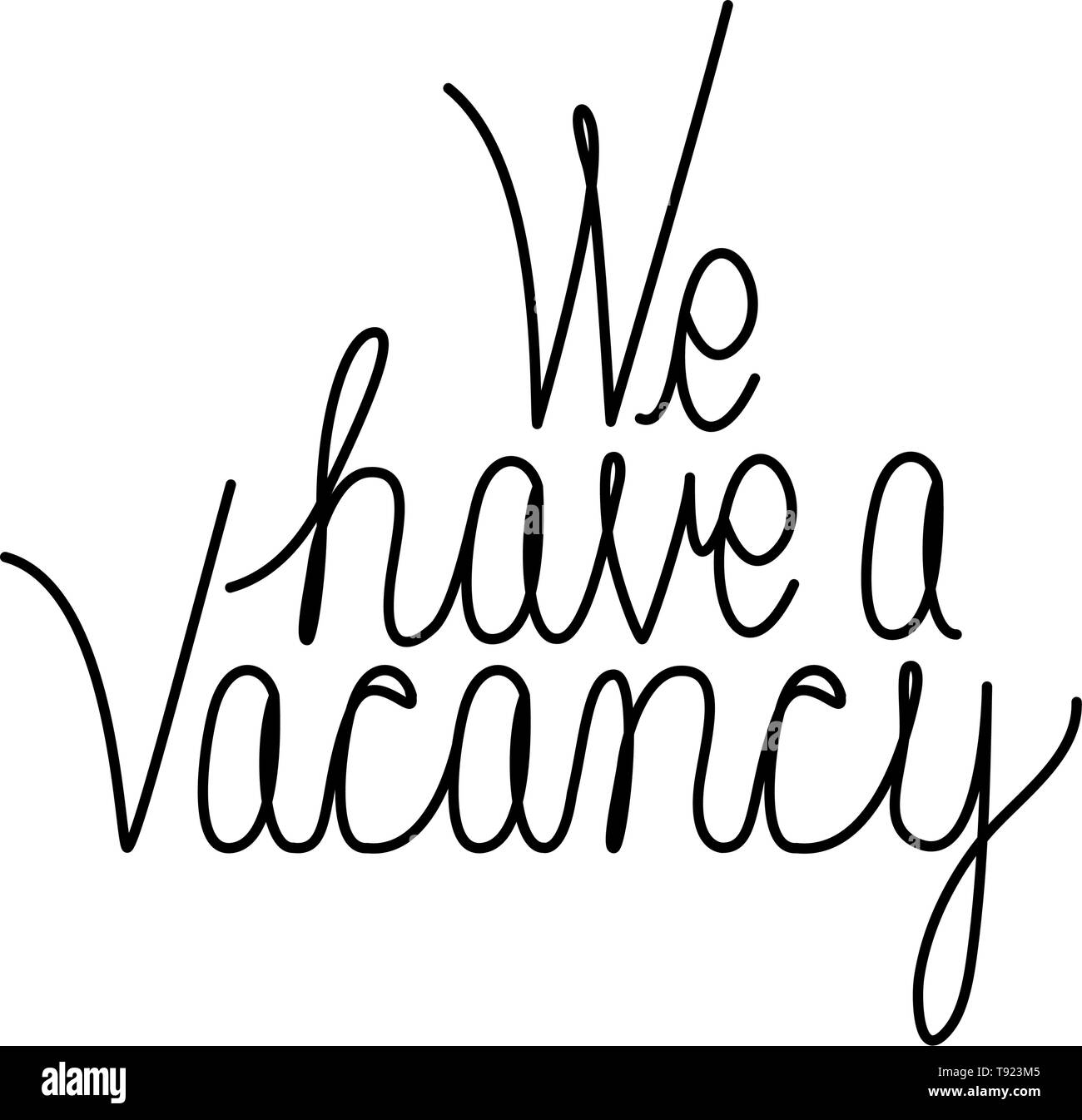 Vacancy vacant Black and White Stock Photos & Images - Alamy