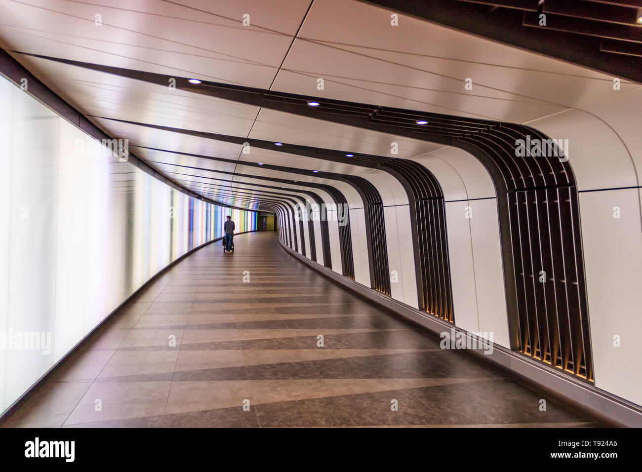 The new underground pedestrian tunnel and lightwall leading from from ...